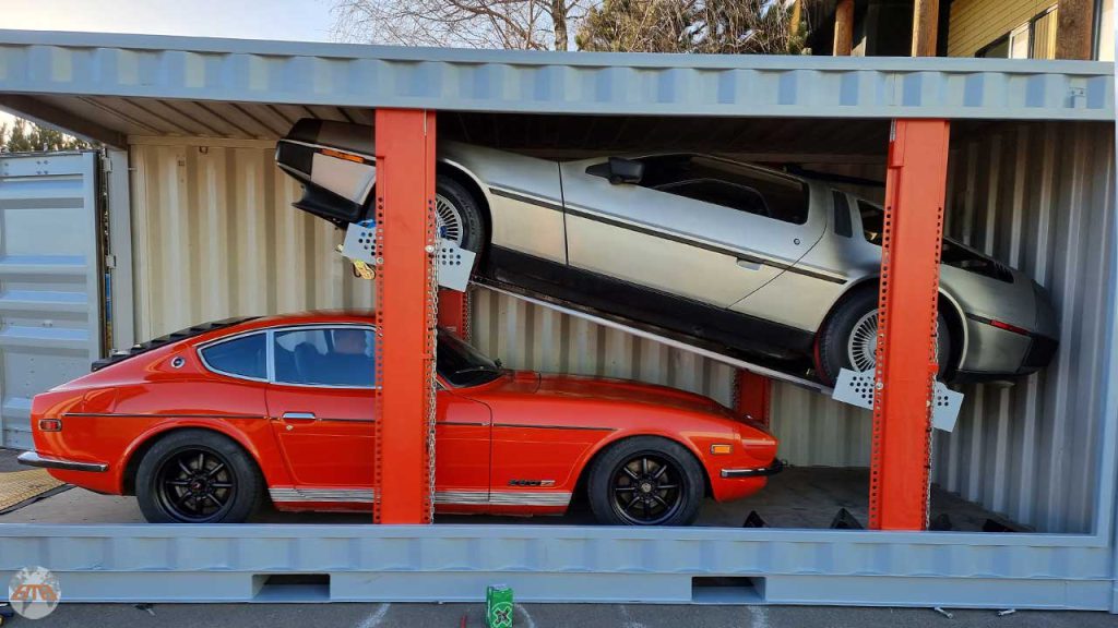 Container shipping with racks - GTA Global Transport Amsterdam